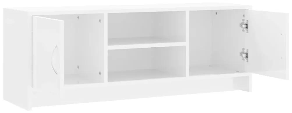 TV skříňka bílá vysoký lesk 102x30x37,5 cm kompozitní dřevo