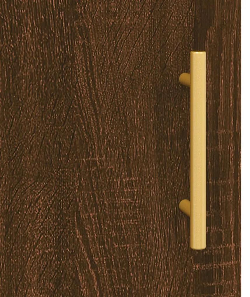 Skříň highboard hnědý dub 69,5 x 34 x 180 cm kompozitní dřevo