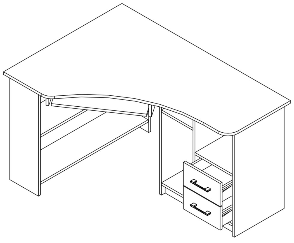 Sconto Rohový psací stůl JANA levá