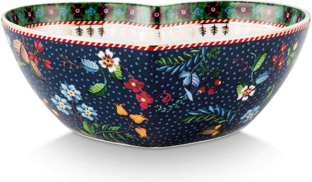 Pip Studio zapékací miska ve tvaru srdce Oriental Berry Blues (Luxusní porcelánová miska)