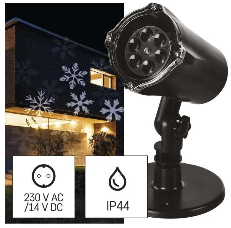 Emos Vánoční LED projektor Bílé vločky
