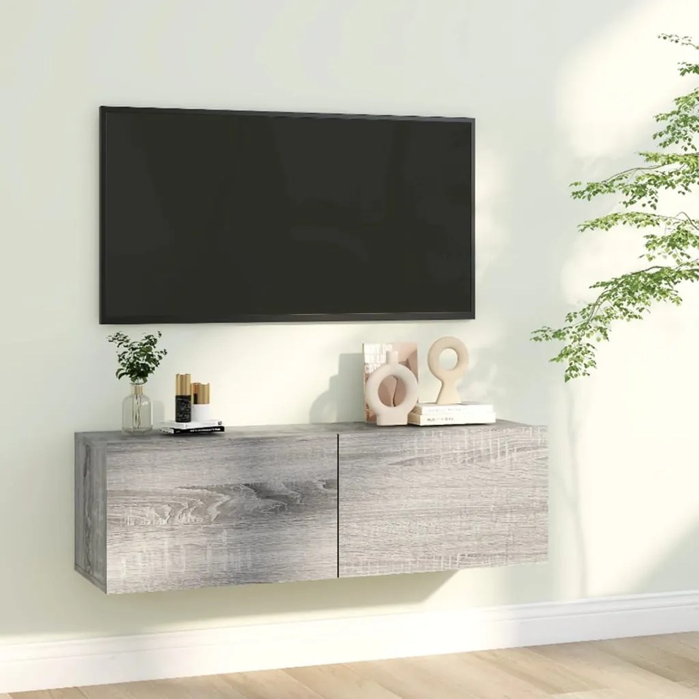 TV skříňka šedá sonoma 100 x 30 x 30 cm kompozitní dřevo
