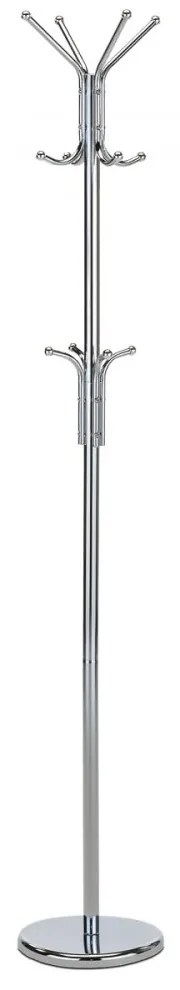 Autronic Věšák stojanový DALIDA - 182 cm, kov, lesklý chrom