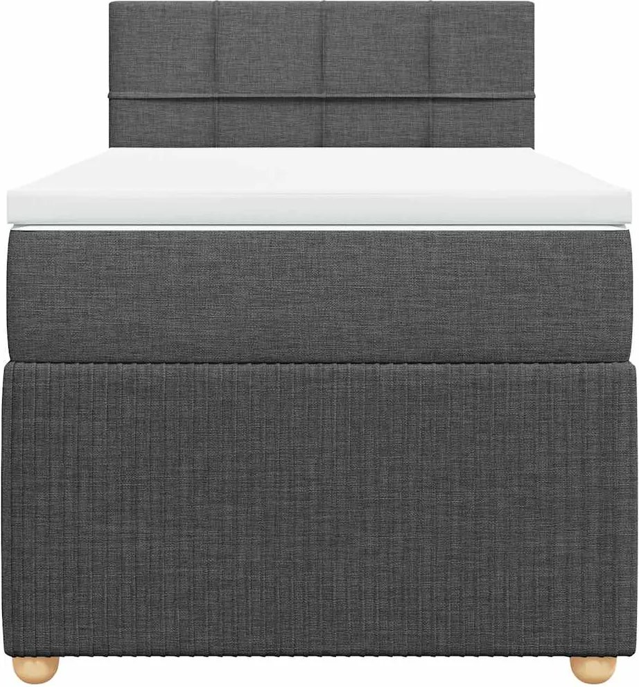 Box spring postel s matrací tmavě šedá 80 x 200 cm textil 3289584
