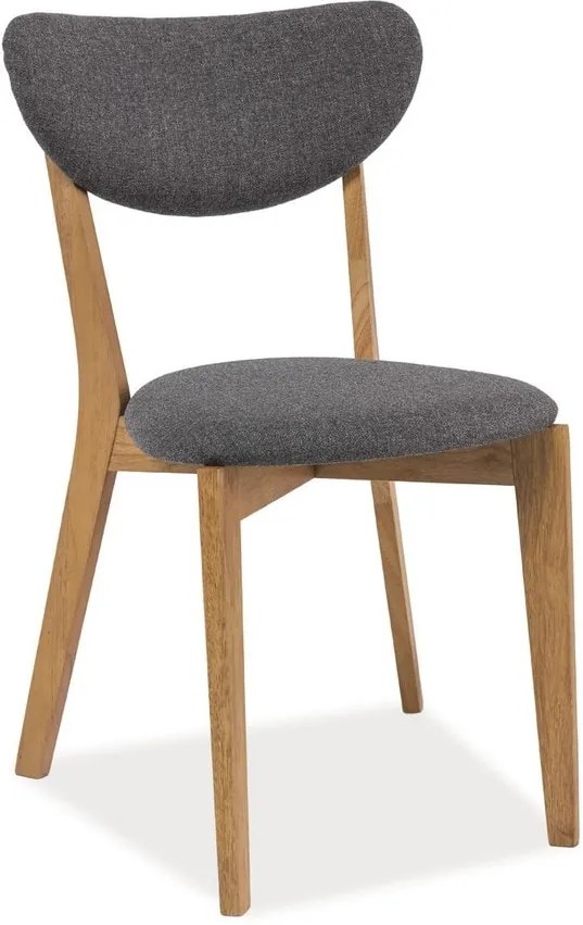 Jídelní čalouněná židle ANDRE šedá/dub