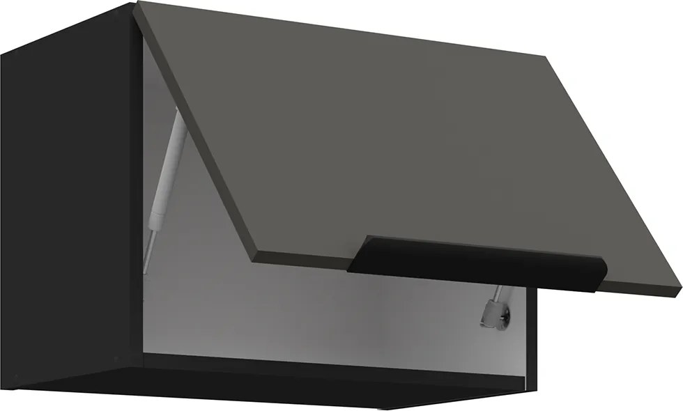 ARIA pe | horní skříňka 50 GU-36 1F výklopná | 50 cm | ANTI FINGERPRINT povrch | černá/šedá grafit