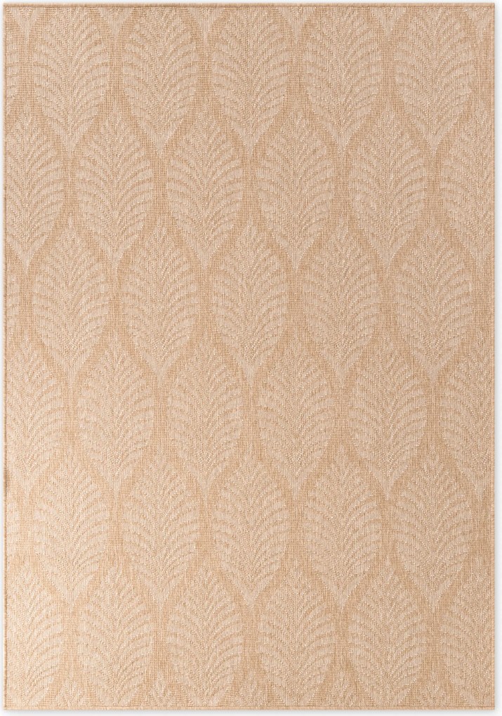 NORTHRUGS, Kusový koberec Duet Liora 106247 Beige/White - na ven i na doma, 200x290, béžová, chodba / předsíň