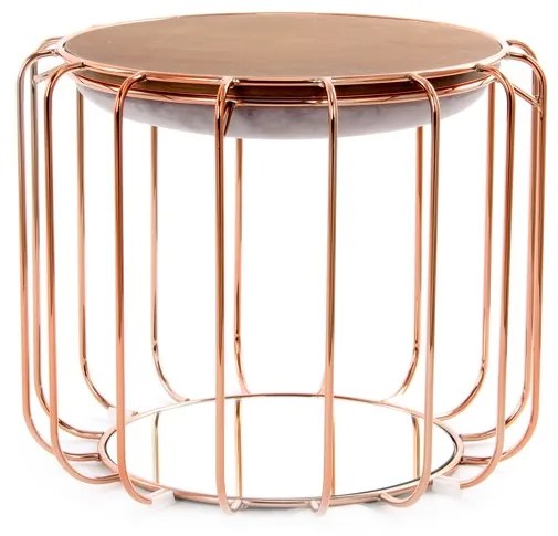 Kayoom Odkládací stolek / Pouf Comfortable 110 světle violett / Rosé