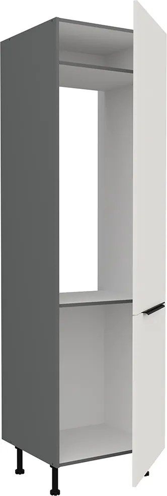 ARIA aw | vysoká skříňka 60 LO-215 2F na vestavnou lednici | 60 cm | ANTI FINGERPRINT povrch | antracit/bílá