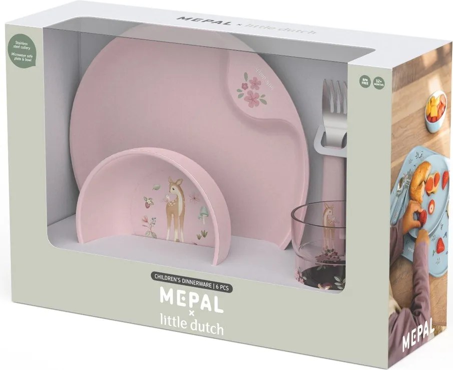 Plastová dětská jídelní sada 6 ks Fairy Garden – Mepal