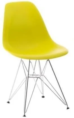 Culty Limetkově žlutá plastová židle DSR