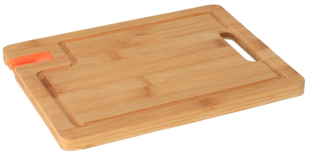Dřevobox Bambusové krájecí prkénko s brouskem na nože - 28 x 21 cm