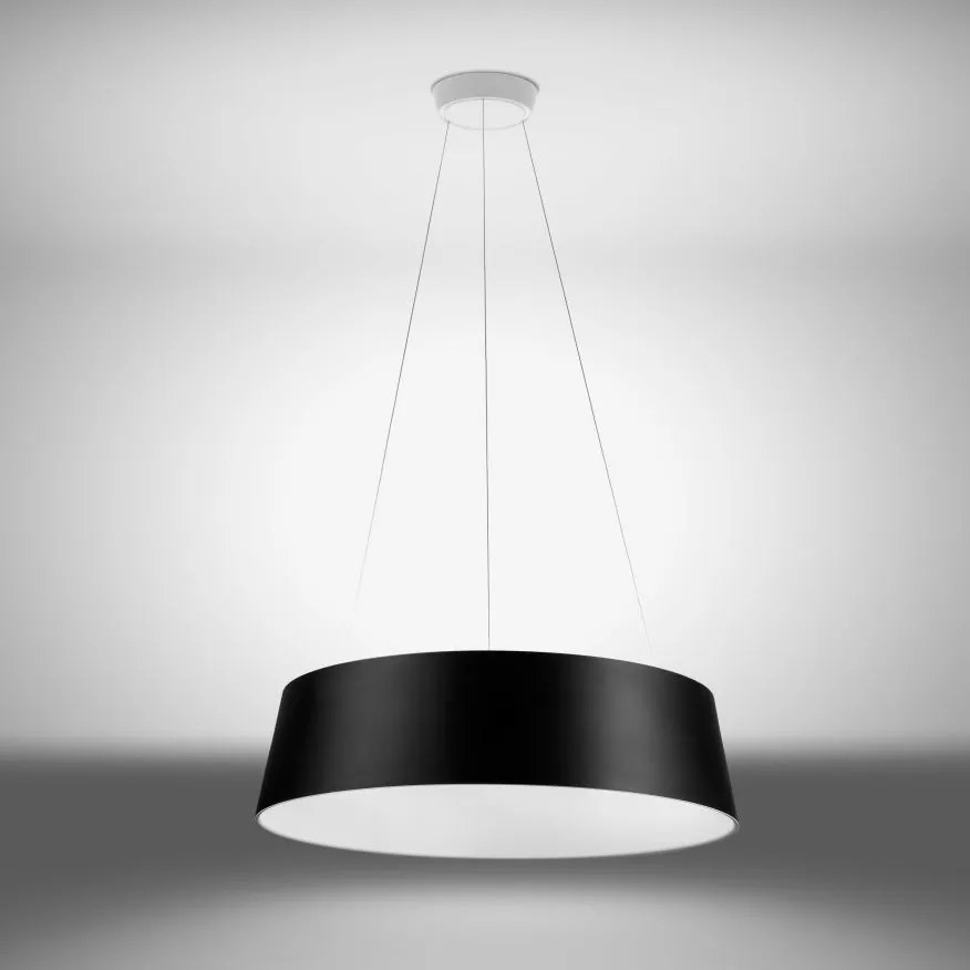 Stilnovo 8090 Oxygen_P, černé závěsné svítidlo, 36W LED 3000K stmívatelné DALI, prům. 56cm