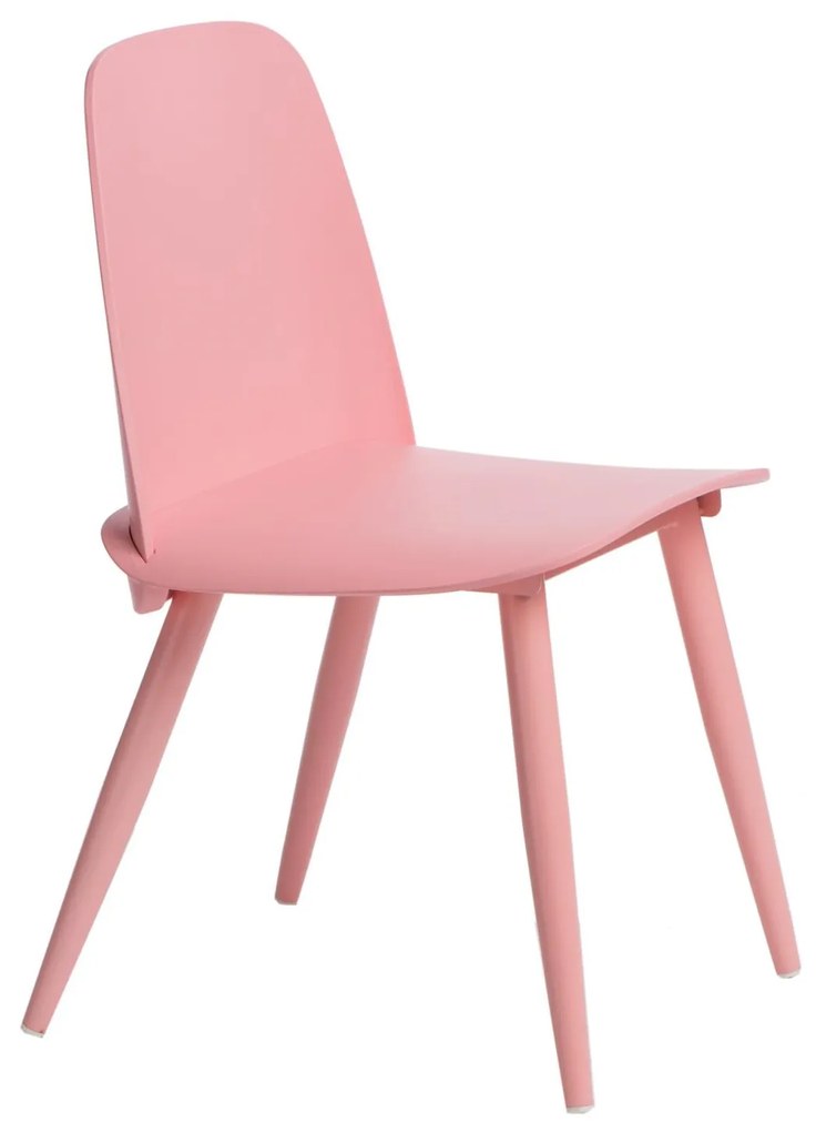 Culty Růžová plastová jídelní židle Toby