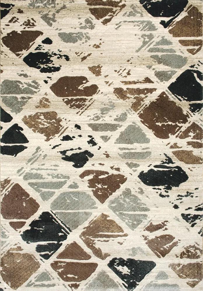 MERINOS Kusový koberec 3D Cambridge 7879 Bone BARVA: Hnědá, ROZMĚR: 160x230 cm