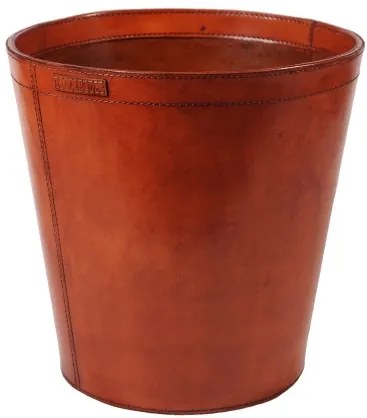 Kožený odpadkový koš WILLIAM PAPER BIN, dark brown