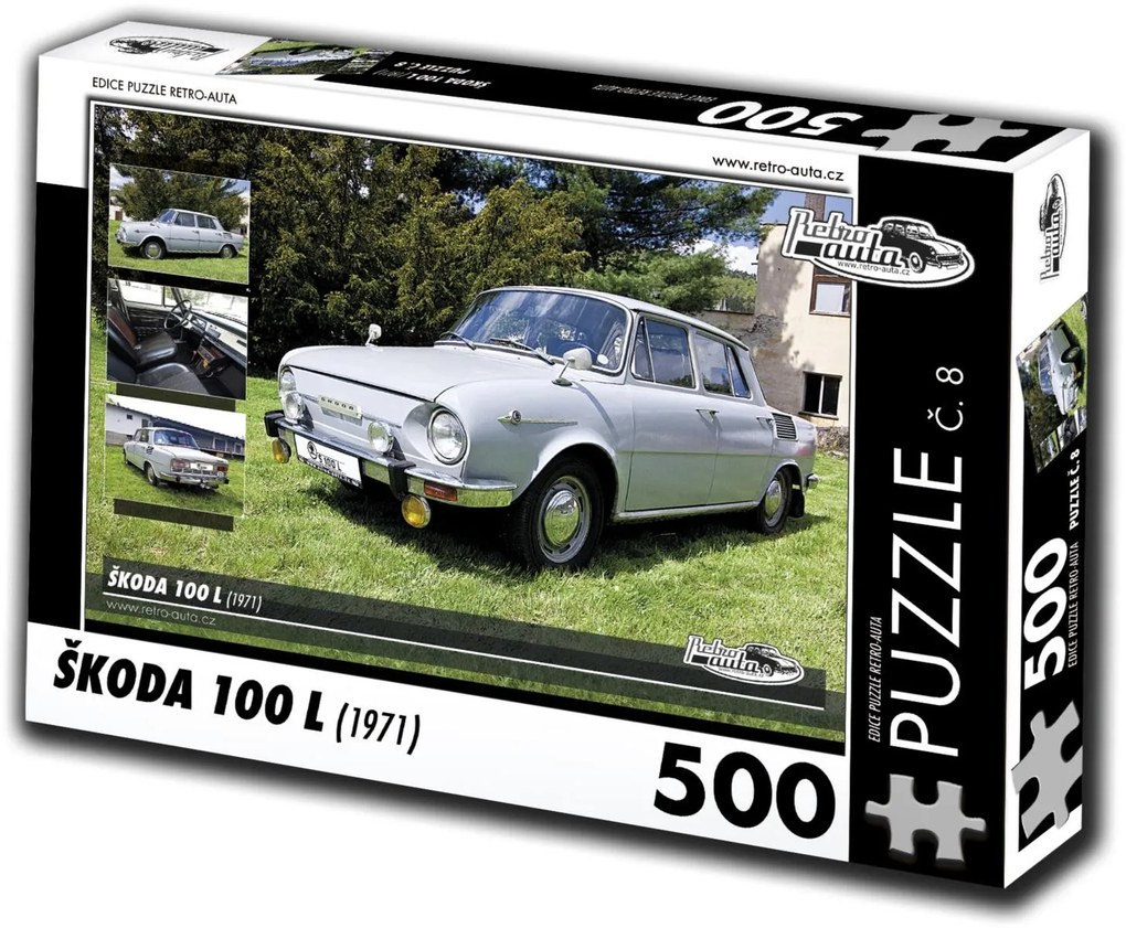 Puzzle retro-auta puzzle č. 8 škoda 100 l (1971) 500 dílků