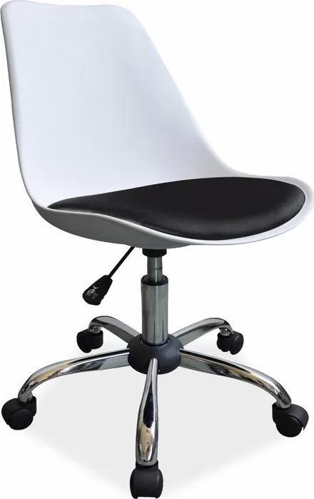 Casarredo Kancelářská židle Q-777 bílá-černá
