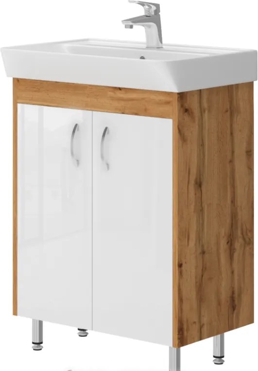 Lavedo Trinity Wotan Oak 60 koupelnová skříňka s umyvadlem