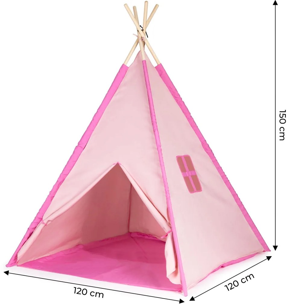 Indiánské teepee VIGVAM ECOTOYS růžové