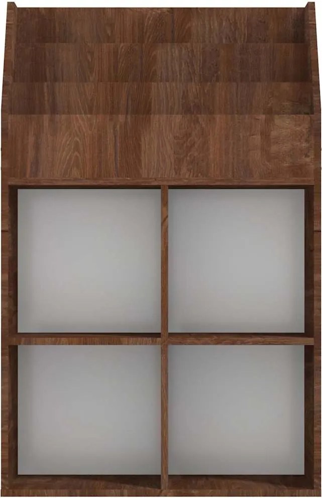 Dětský regál na časopisy hnědý dub 71 x 30 x 114 cm kompozit 339535