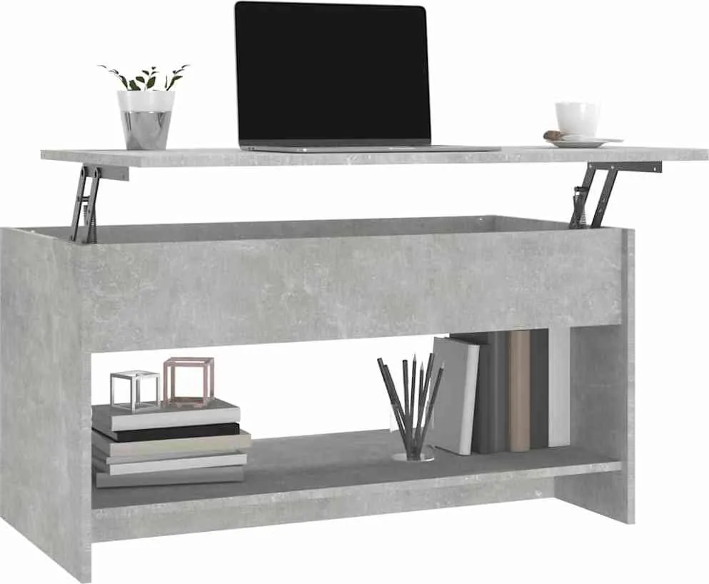 vidaXL Konferenční stolek 102 x 50 x 52,5 cm kompozitní dřevo [809647] Barva: bílá s vysokým leskem