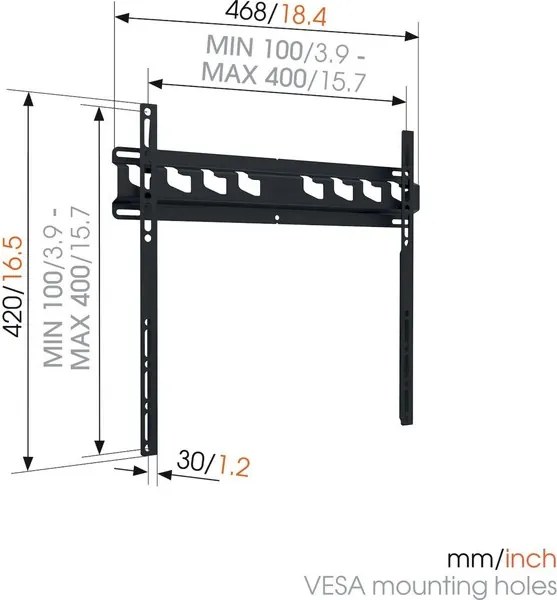 Vogel's fixní TV držák MA 3000 Černá