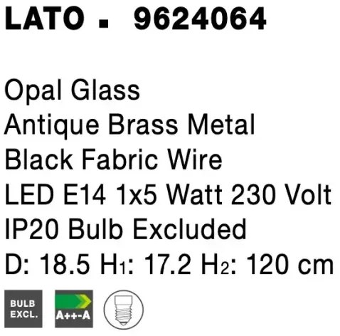 Retro lustr Lato 18 zlaté