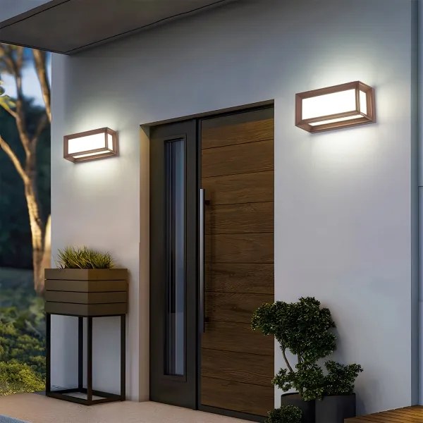 Brilagi - LED Venkovní nást. svítidlo se senzorem PARKER LED/12W/230V hnědá IP44