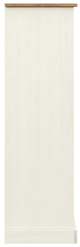 Knihovna VIGO III - 60x35x114,5 cm - masivní borovice | bílá
