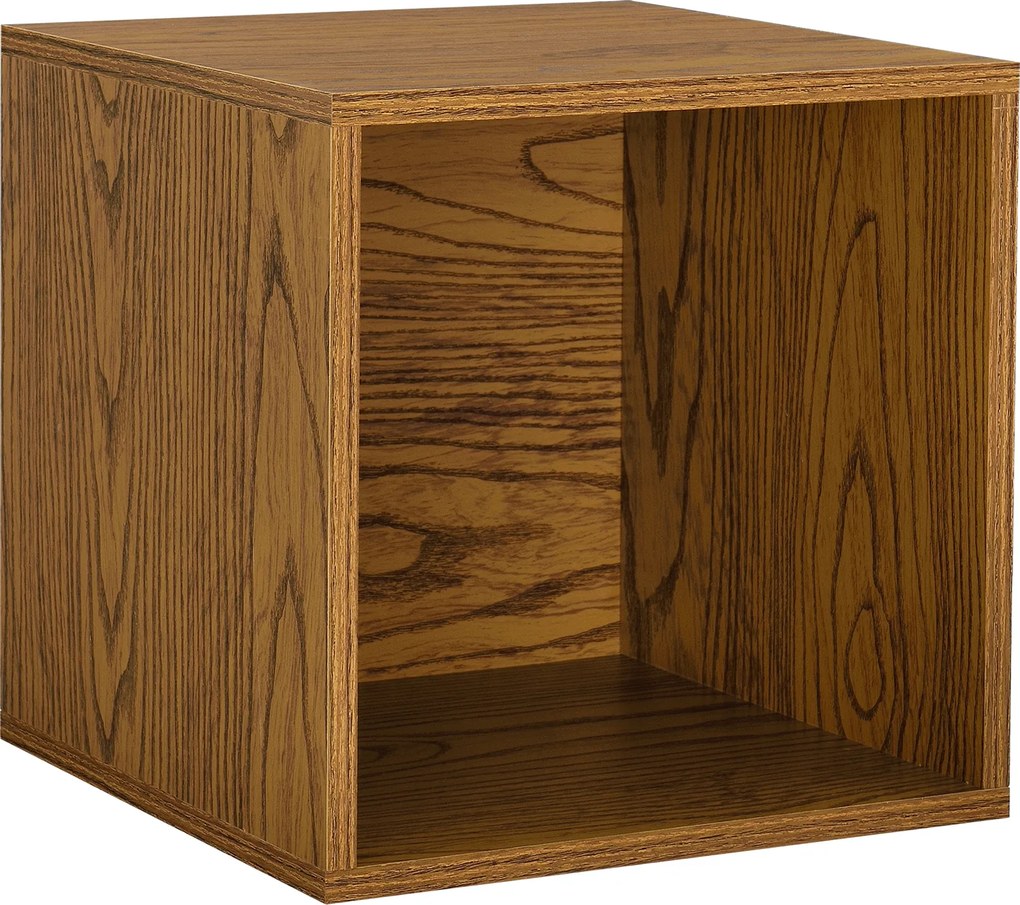 [en.casa]® Variabilní designový systém - skříňky / poličky - 45x45x40 cm - imitace ořechového dřeva
