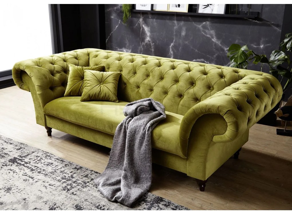 Askont Chesterfield Preston: Pohovka 3M green