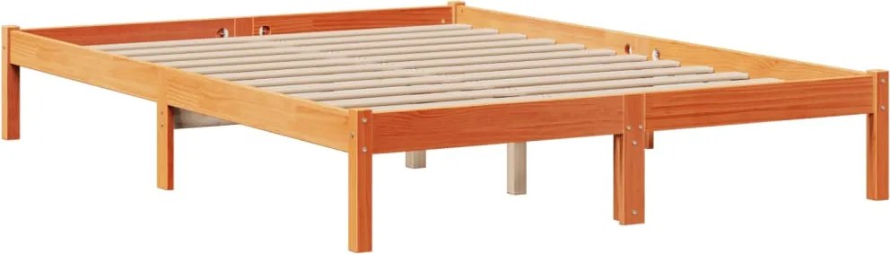 Postel s knihovnou bez matrace 160 x 200 cm masivní borovice 3321646