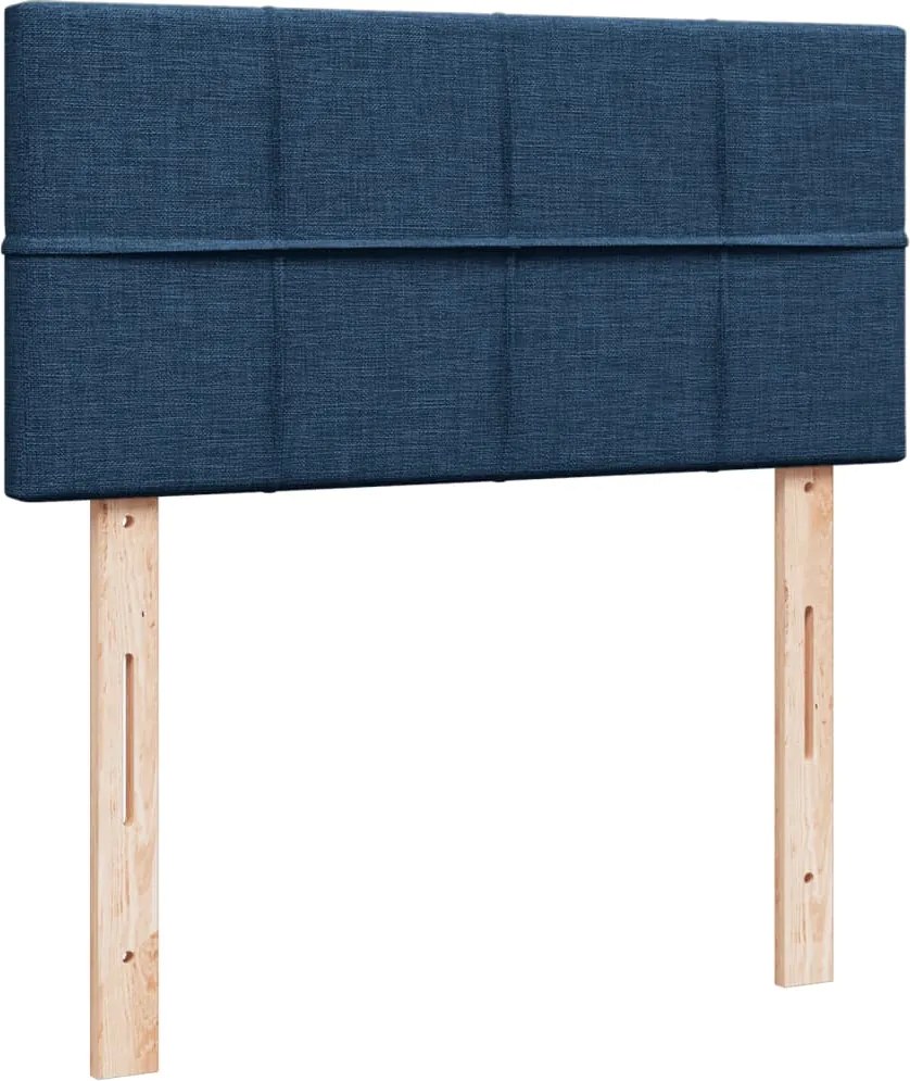 Box spring postel s matrací modrá 90x200 cm textil 3286957