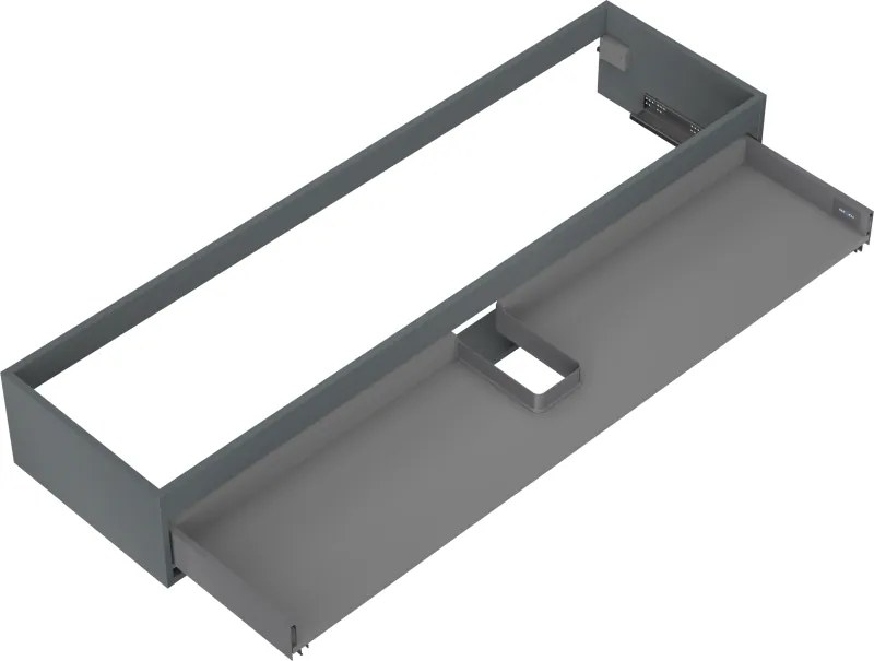 Mexen Box-A, závěsná skříňka 160 cm, 1 zásuvka, grafitová matná, 91AX0-1600-235-1-66