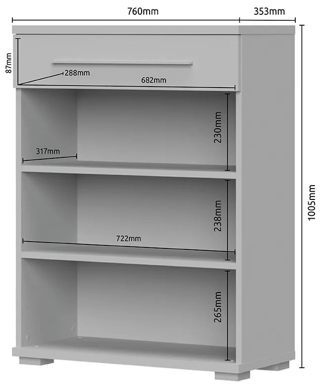 Předsíňová komoda Tiana I - bílá