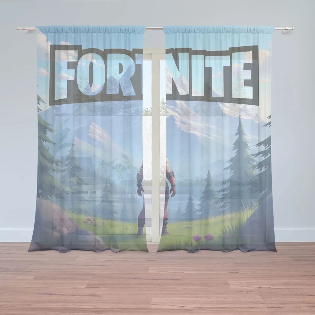 Sablio Záclony FORTNITE Horská krajina: 2ks 150x250cm