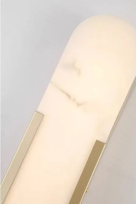 Searchlight 11139GO Nástěnné LED svítidlo OPALINE MARBLE IP44, ZLATÉ 50cm