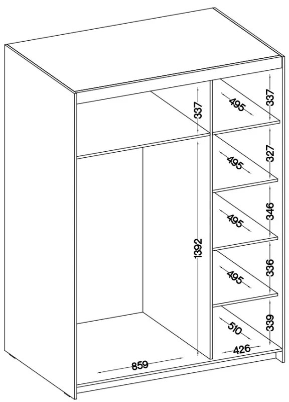 FN Skříň Enja 3D se zrcadlem bílá