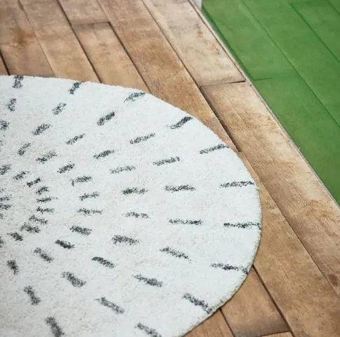 Kulatá bavlněná koupelnová předložka Swirl - Ø 80cm