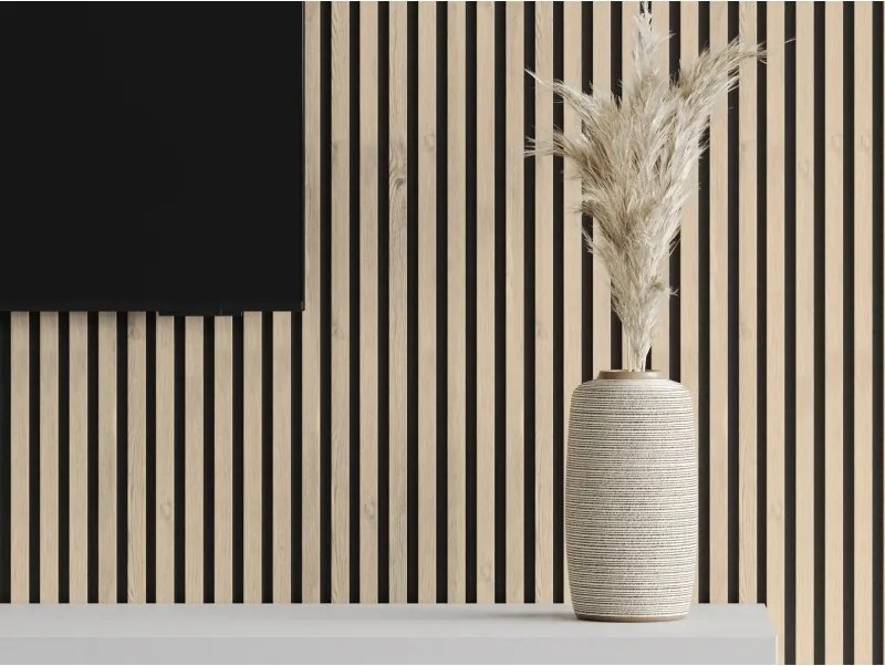 Mexen Lam-F, akustické stěnové lamely 275 × 31,5 cm, filc 6 mm, dub perlový, S105-275317-2812-058