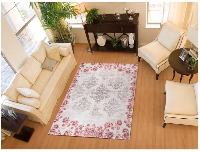 Šedorůžový koberec Universal Alice, 60 x 110 cm