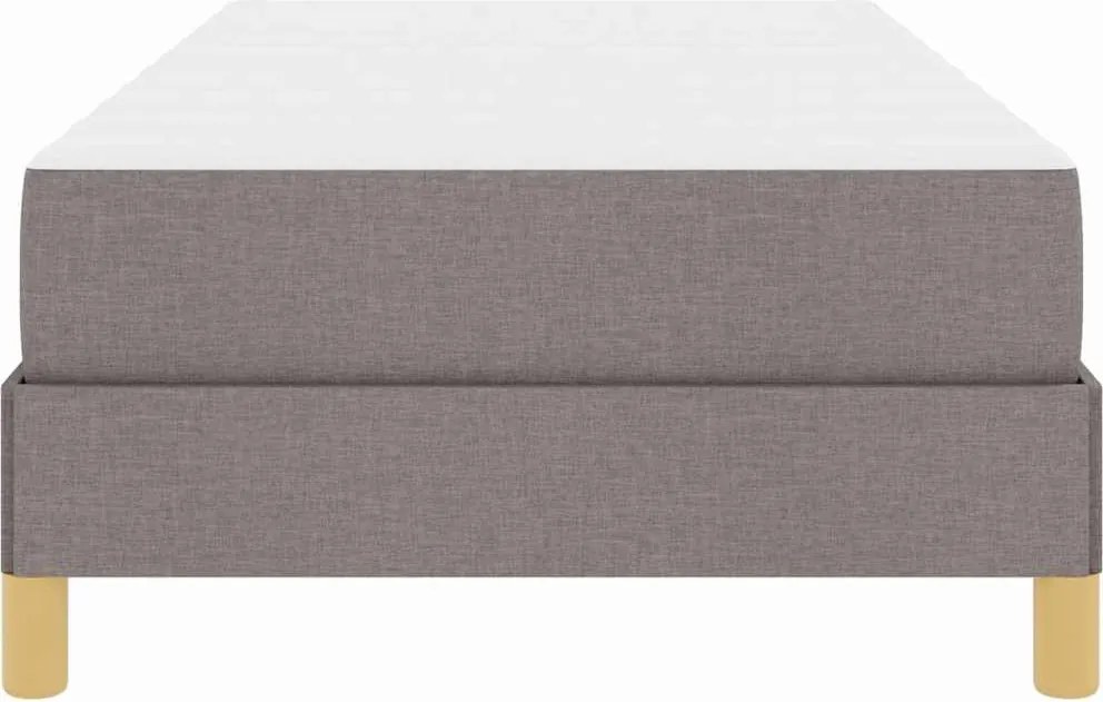 Postel s boxspringem Taupe 80 x 200 cm textil 3398525