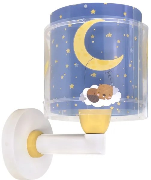 Dalber 76639 - Dětská nástěnná lampa MOON DREAMS 1xE27/15W/230V modrá