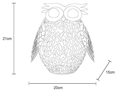Globo 36330 - LED Solární dekorace LED/0,06W/3V IP44 sova