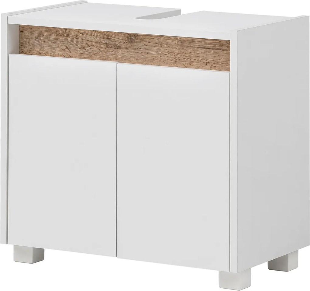 Schildmeyer Skříňka pod umyvadlo »Cosmo«, moderní otevírání dveří bez úchytek. (perleťově bílá, Breite 56,9 cm)
