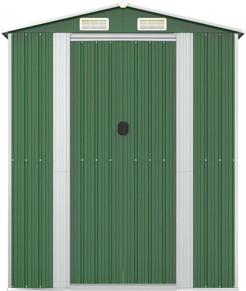 Zahradní kůlna zelená 192x606x223 cm pozinkovaná ocel 3147432