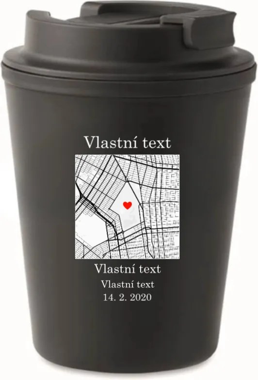 Personalizovaný cestovní termohrnek s mapou