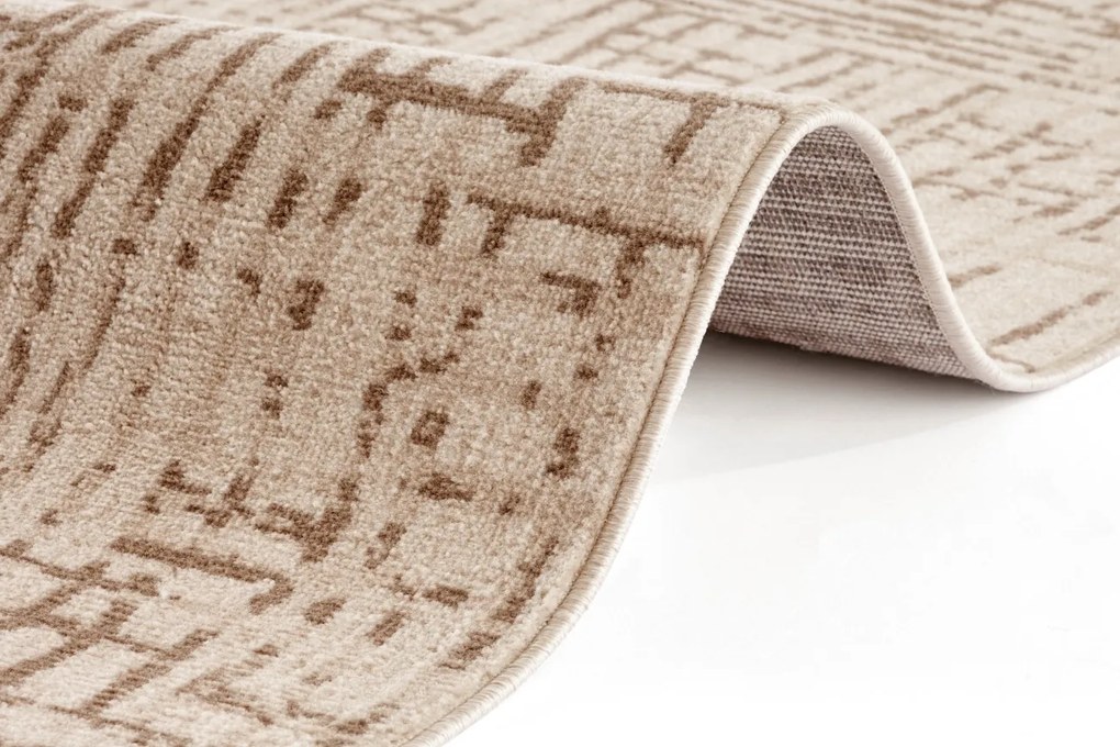 Hanse Home, Kusový koberec Terrain 105603 Sole Cream Brown, 80x200, hnědá, ložnice