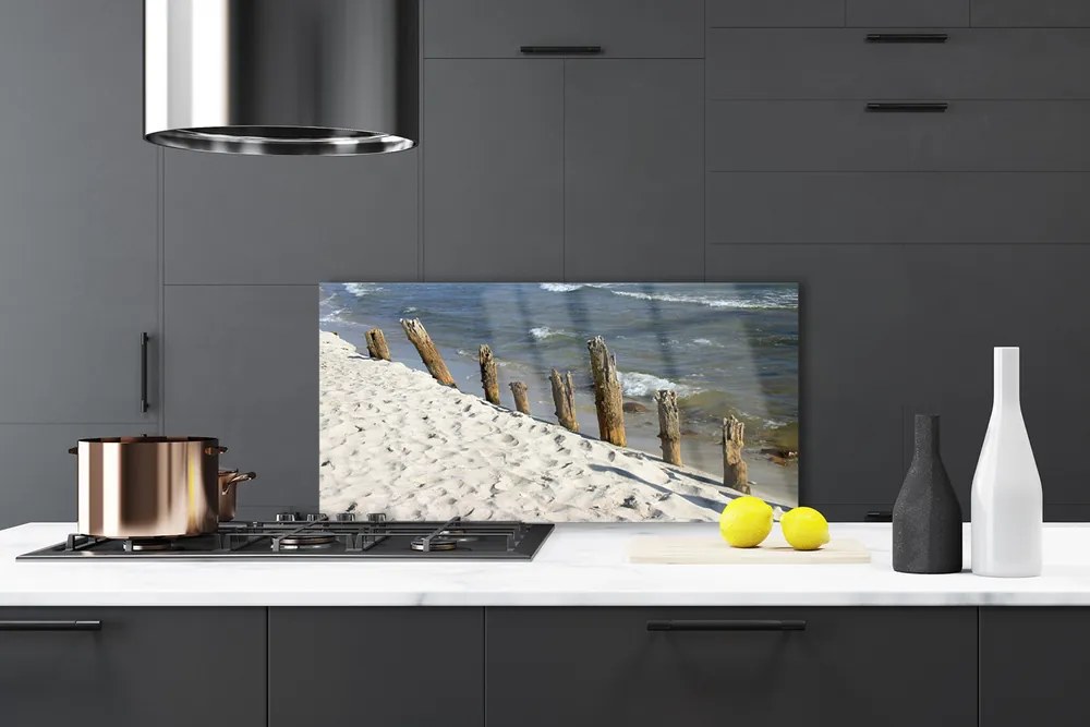 Kuchyňský skleněný panel Pláž Moře Krajina 100x50 cm